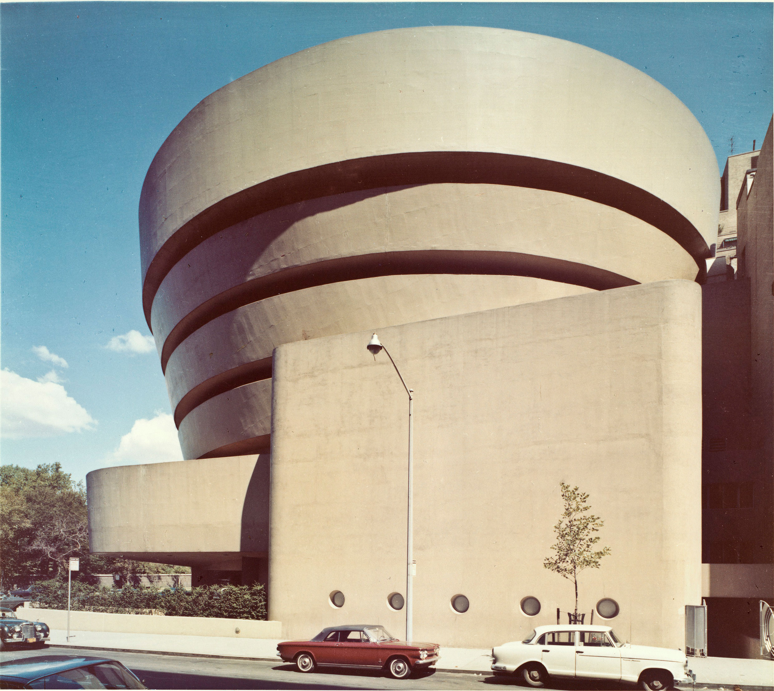 Guggenheim Museum Exterior Partial View Of The Modern Facade Of The